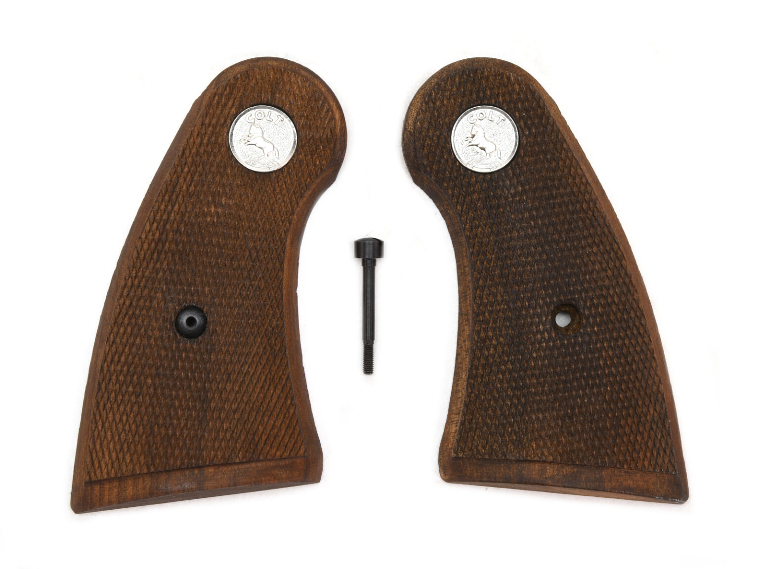 Colt Python Factory Service Grips With Silver Medallions